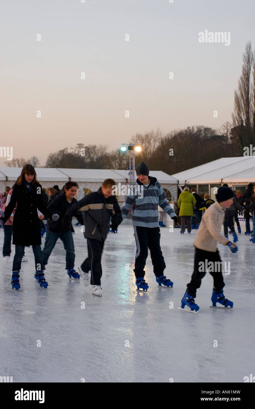 Ice Skating Rink - St Albans - Hertfordshire Stock Photo - Alamy