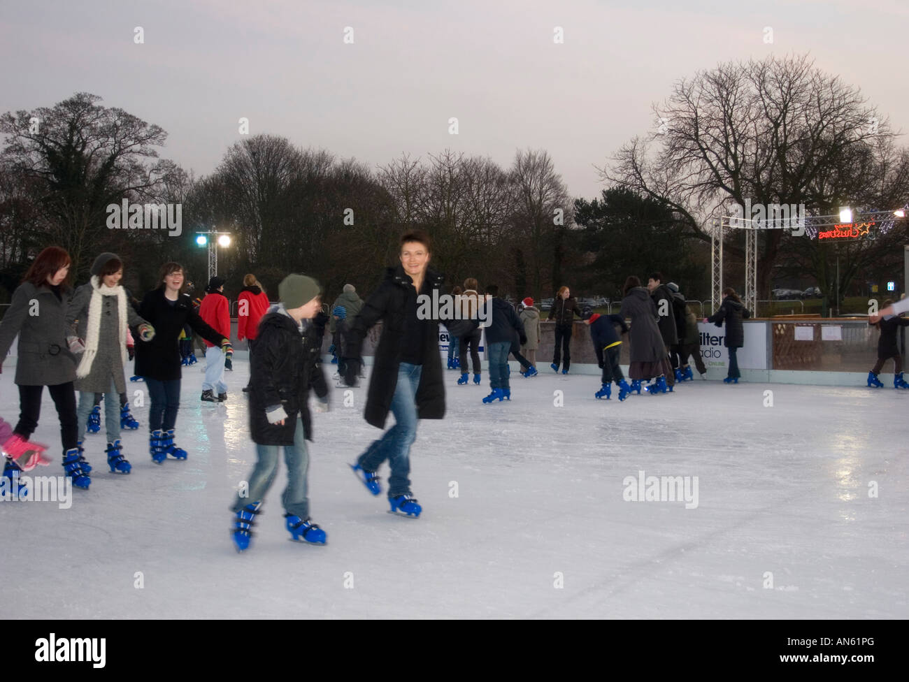 Ice Skating Rink - St Albans - Hertfordshire Stock Photo - Alamy