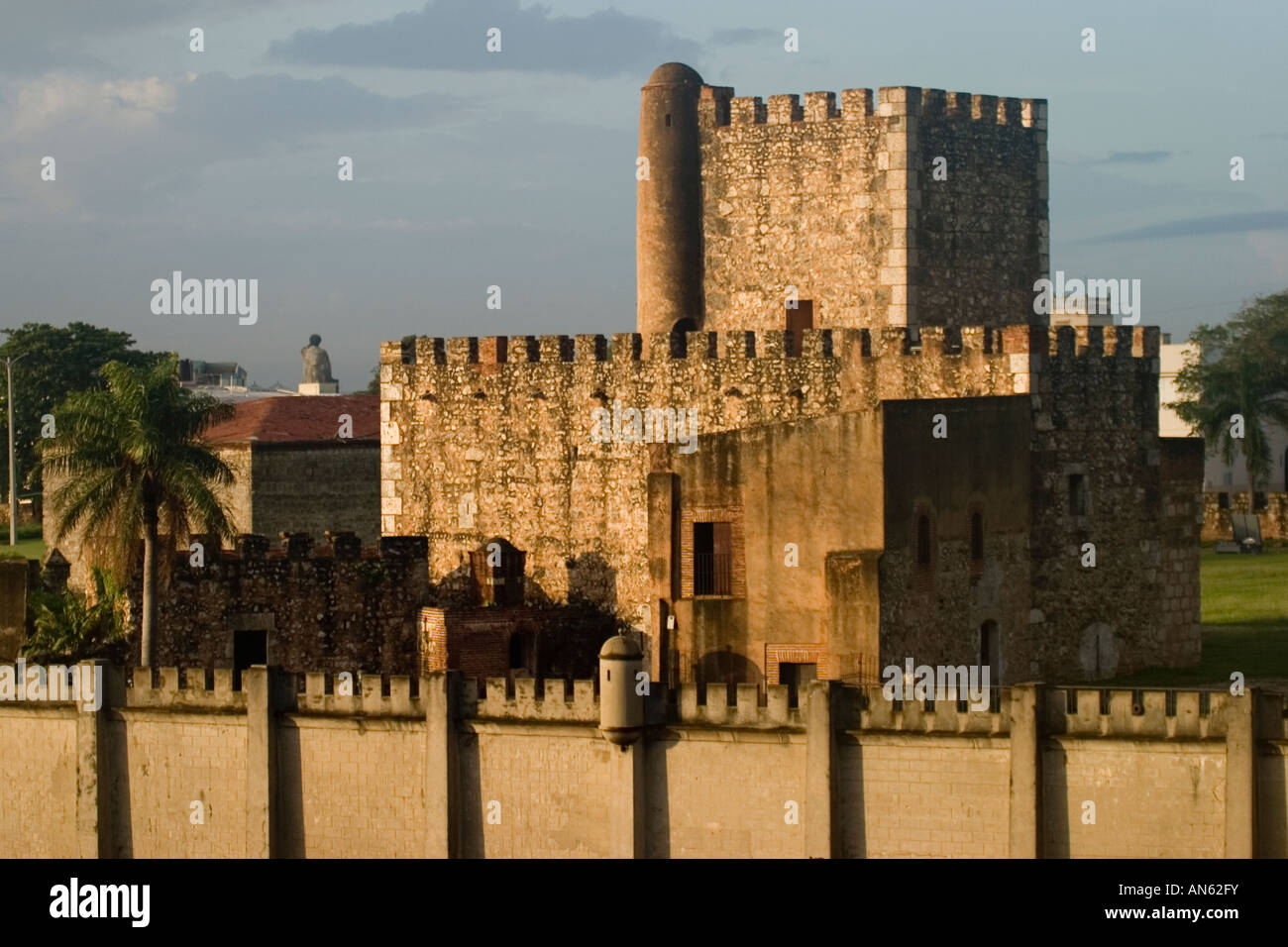 Dominican Republic Santo Domingo Tower of Homage & old town walls Stock ...