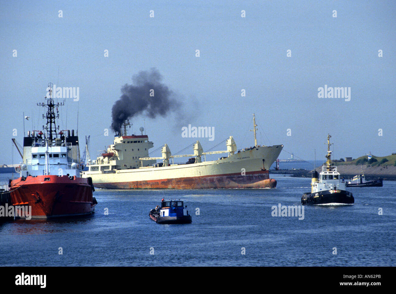 Netherlands Rotterdam Harbour Ports Holland Boat Vessel Maas Stock ...