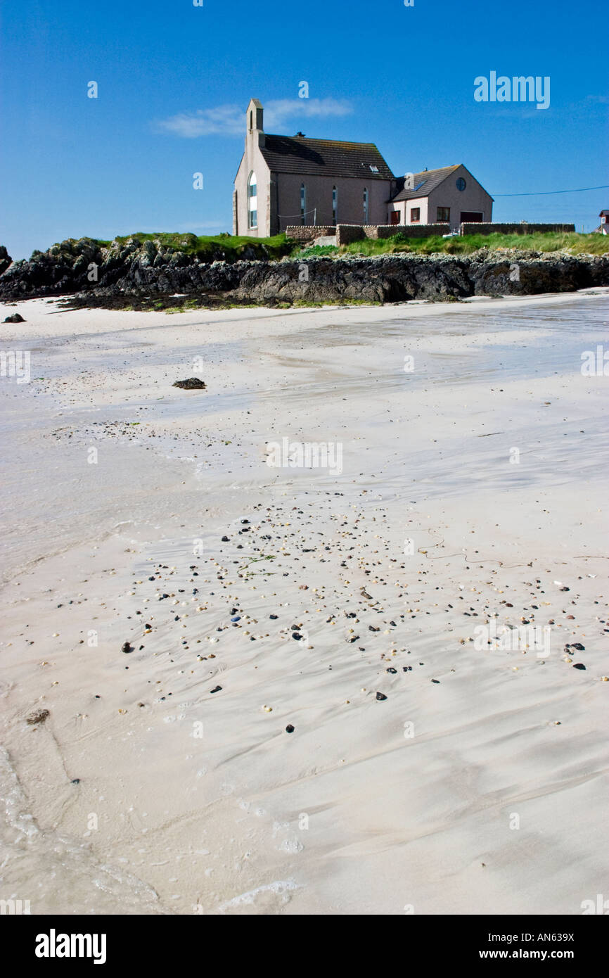Sand beach with house Stock Photo - Alamy