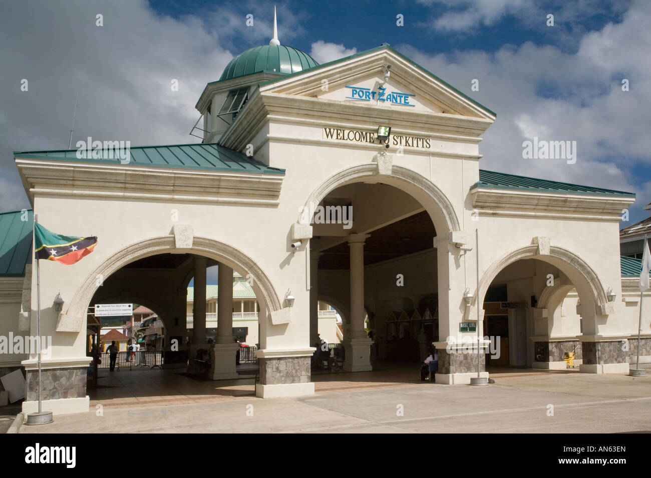Caribbean St.Kitts Port Zante cruise terminal Stock Photo - Alamy