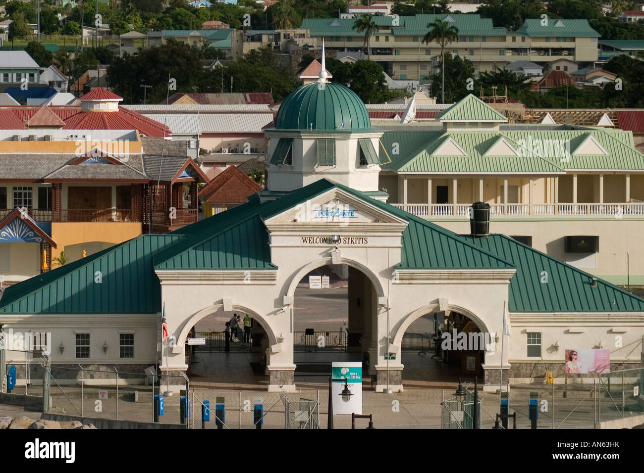 Caribbean St.Kitts Port Zante cruise terminal Stock Photo - Alamy