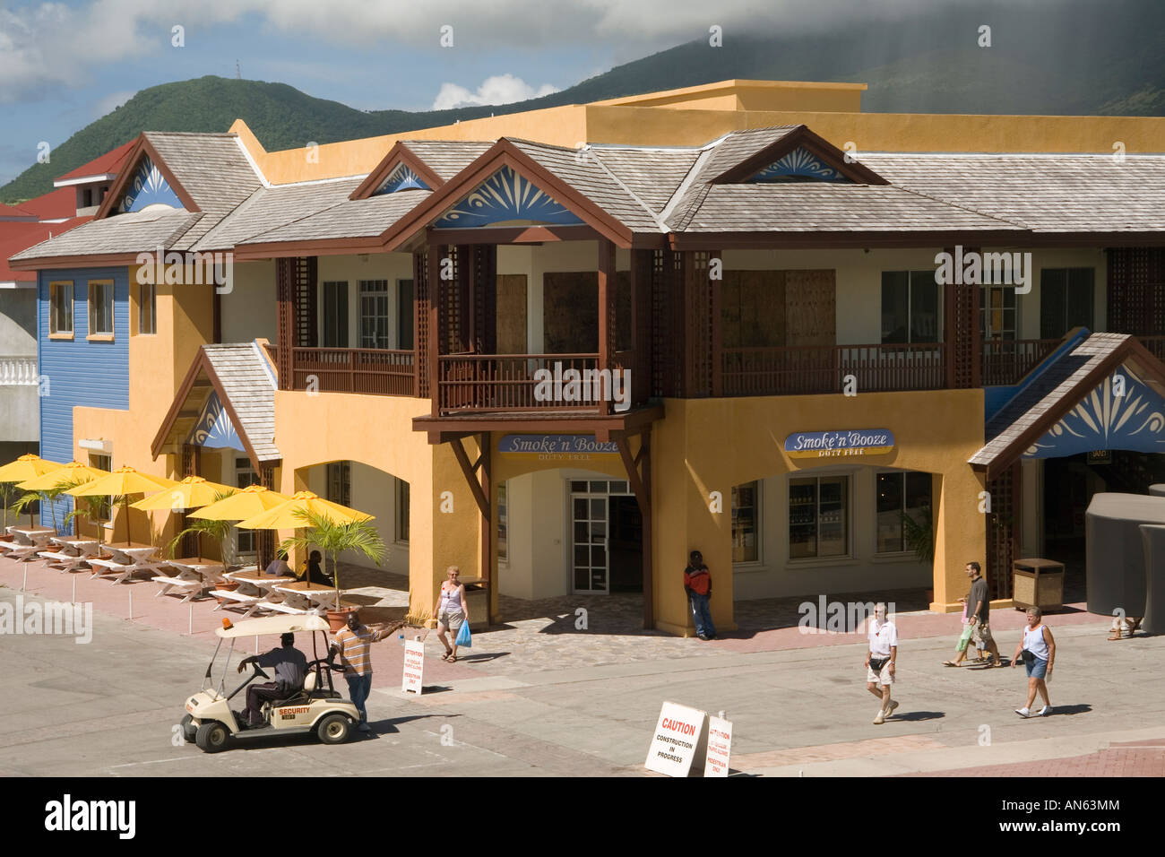 Caribbean St.Kitts Port Zante cruise terminal Stock Photo - Alamy