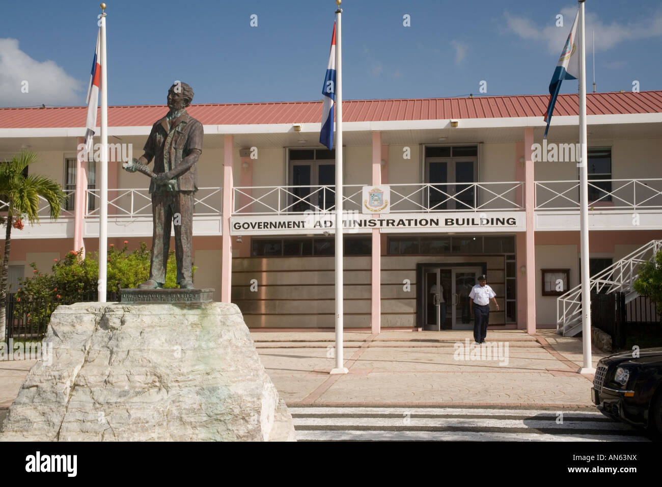 Caribbean St.Maarten Philipsburg Admin building Stock Photo - Alamy