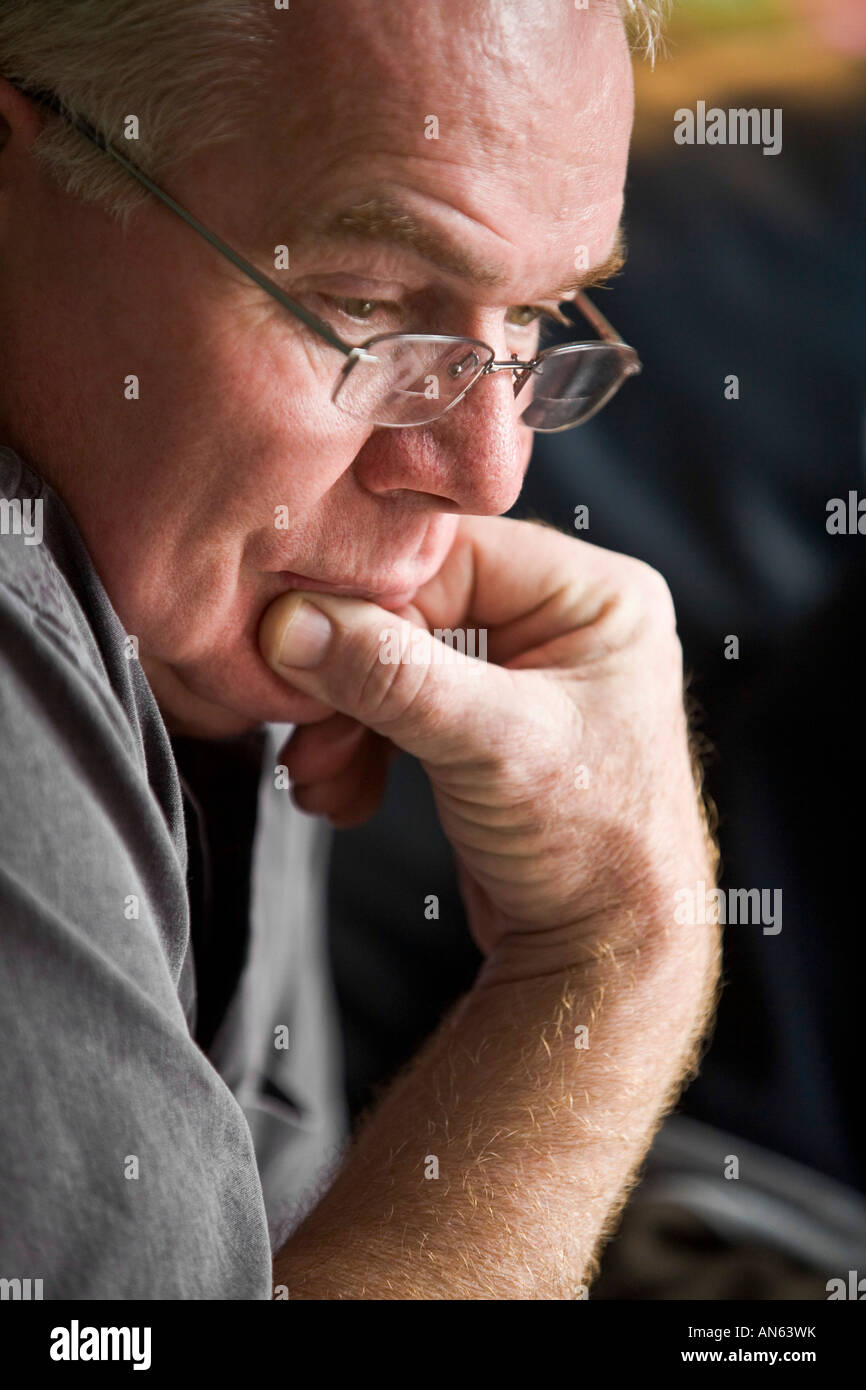 A man in thought Stock Photo - Alamy