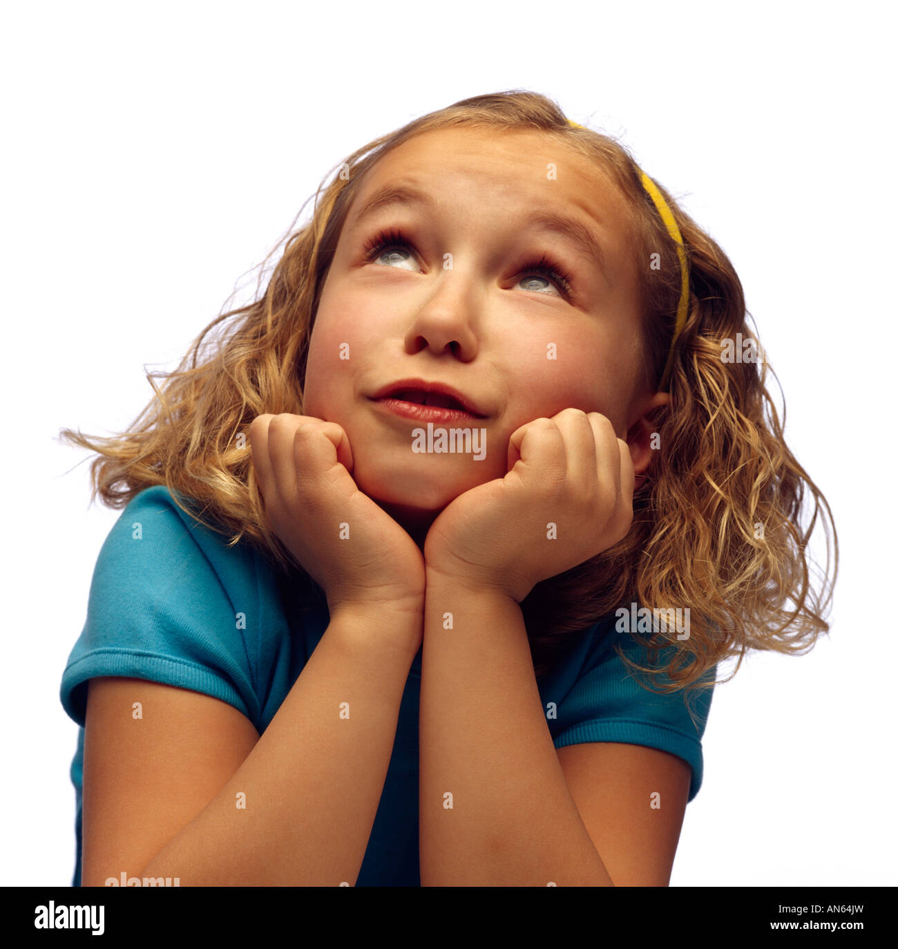 A girl looking up Stock Photo - Alamy