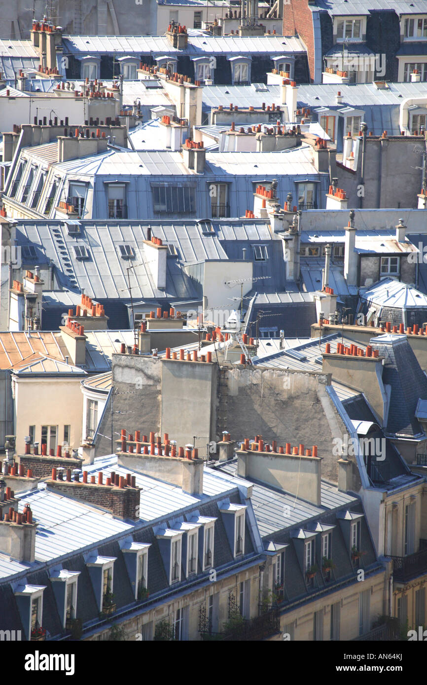 Paris rooftops France Europe Stock Photo - Alamy