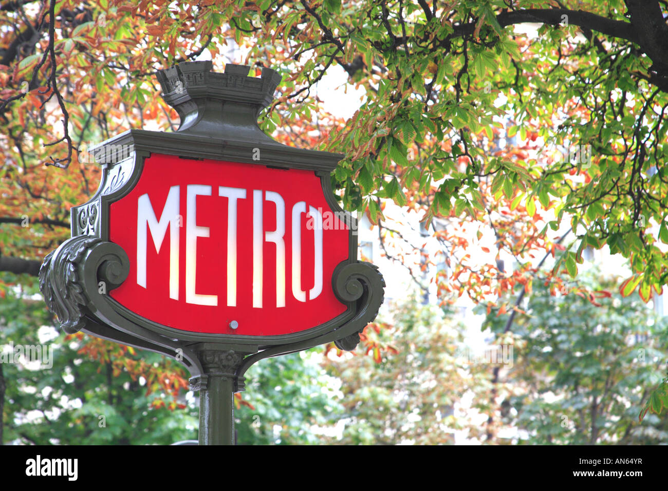 Paris France Metro sign Stock Photo - Alamy