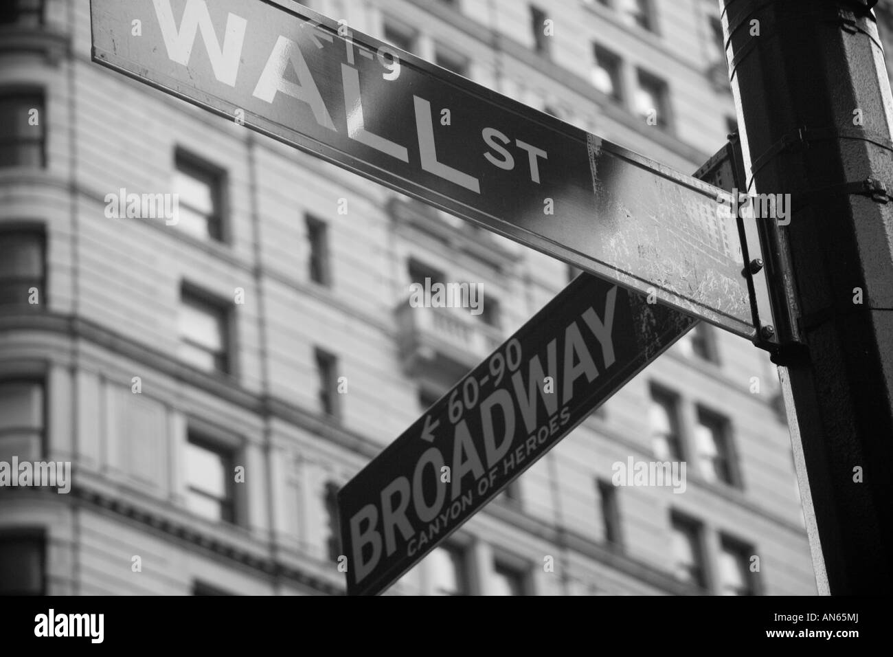 Street Signs Wall Street New York City USA Stock Photo - Alamy