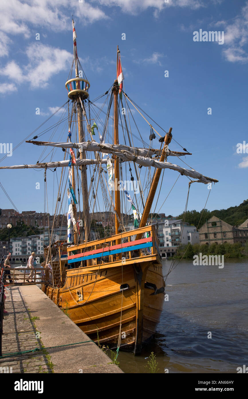 Bristol England Historic Dockyard Replica of the Matthew sailing ship ...