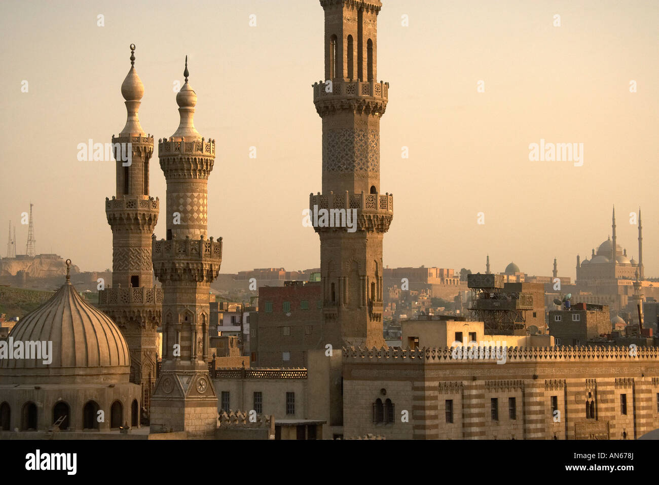 Mosques and minarets Cairo Egypt Stock Photo - Alamy