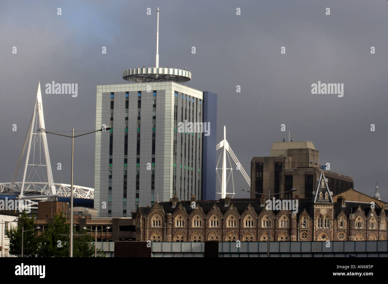 The rapidly changing Cardiff skyline, Cardiff, Wales, UK Stock Photo ...