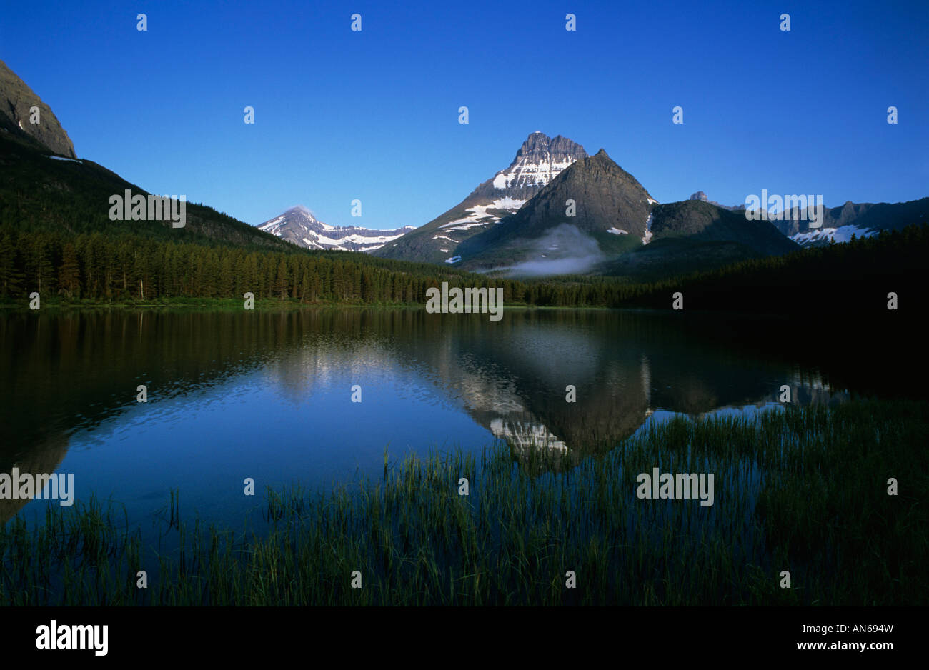 Fishercap Lake and Mt. Wilbur, Many Glacier, Glacier National Park ...