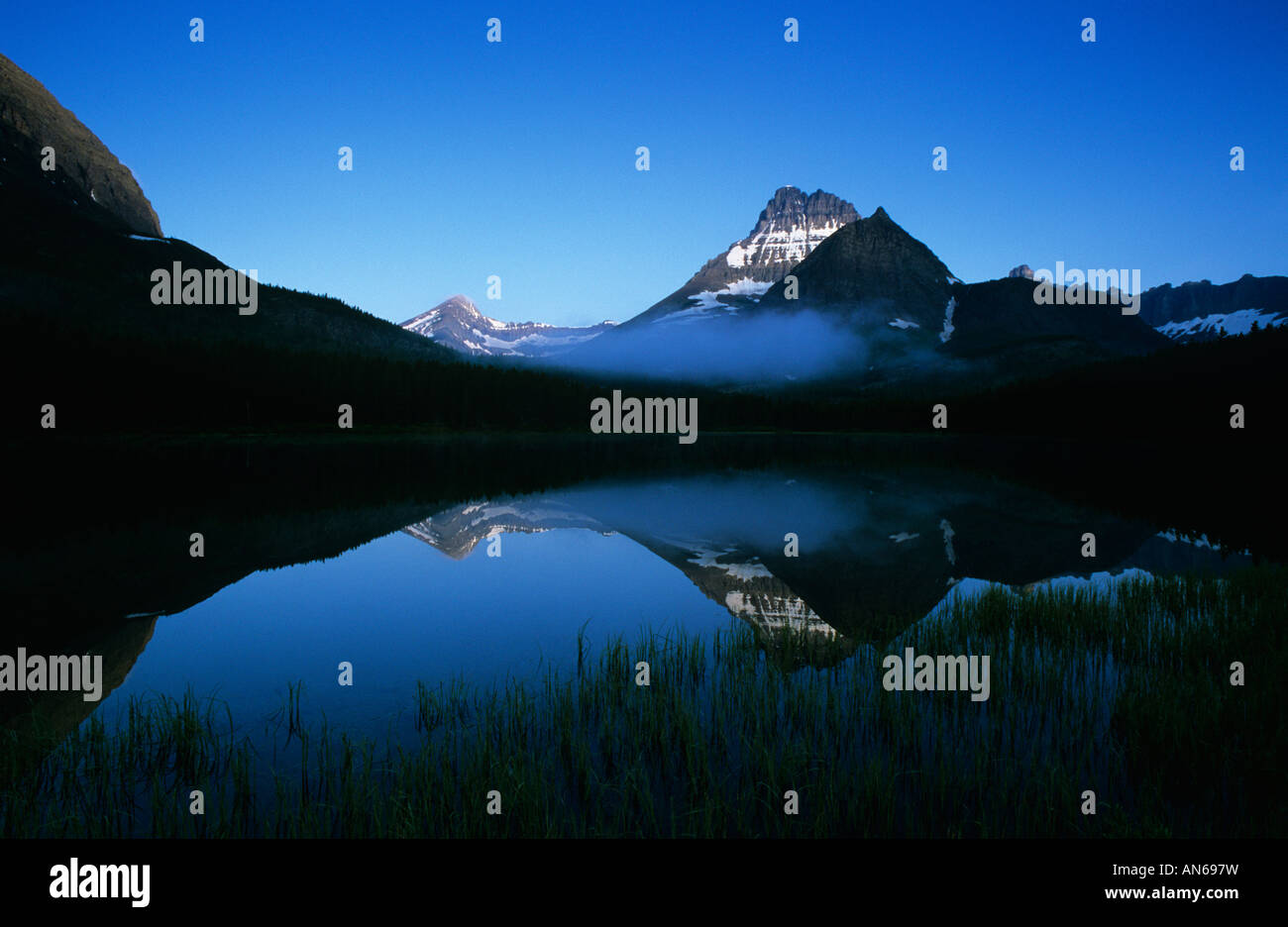 Fishercap Lake and Mt. Wilbur, Many Glacier, Glacier National Park ...