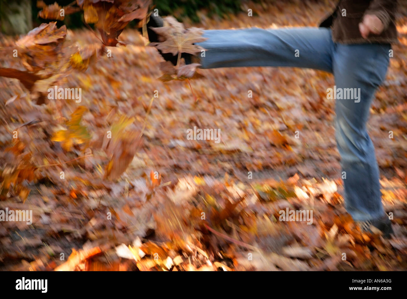Kick the leaves hi-res stock photography and images - Alamy