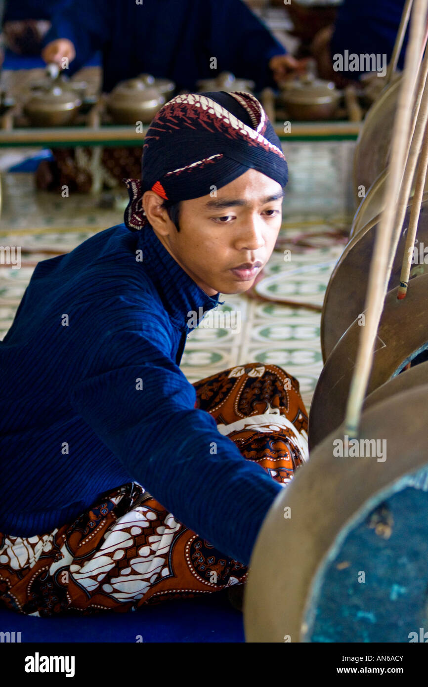 Traditional Gamelan Player Performing at the Royal Palace Yogyakarta ...