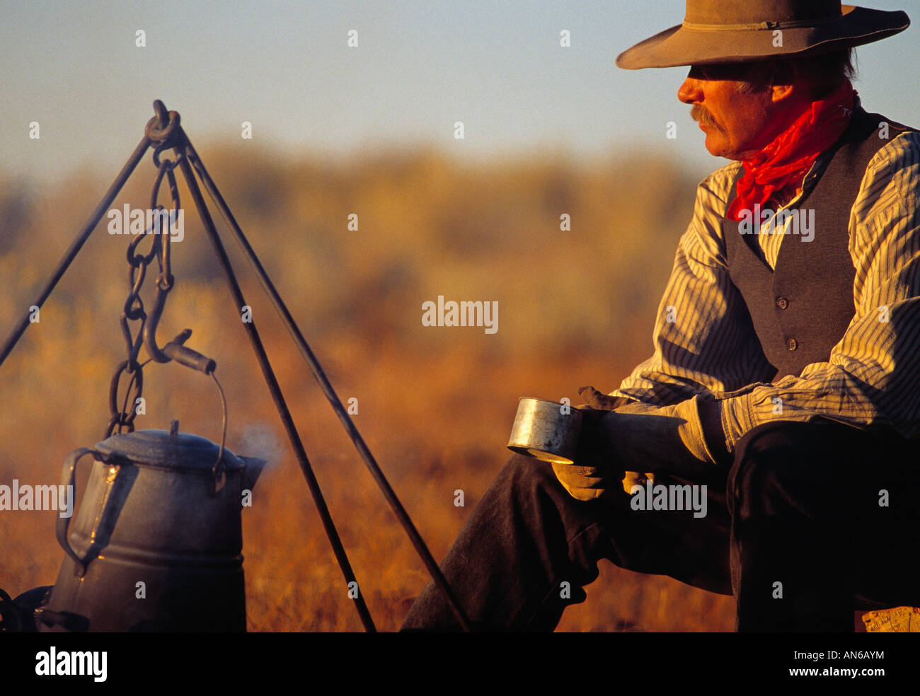 MR Portrait of an Oregon cowboy Mike Hanley Stock Photo - Alamy