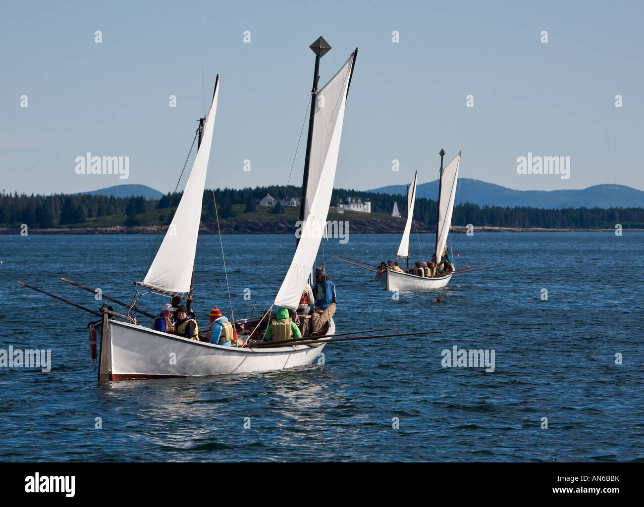 Two open pulling boats from the Outward Bound School on Hurricane ...