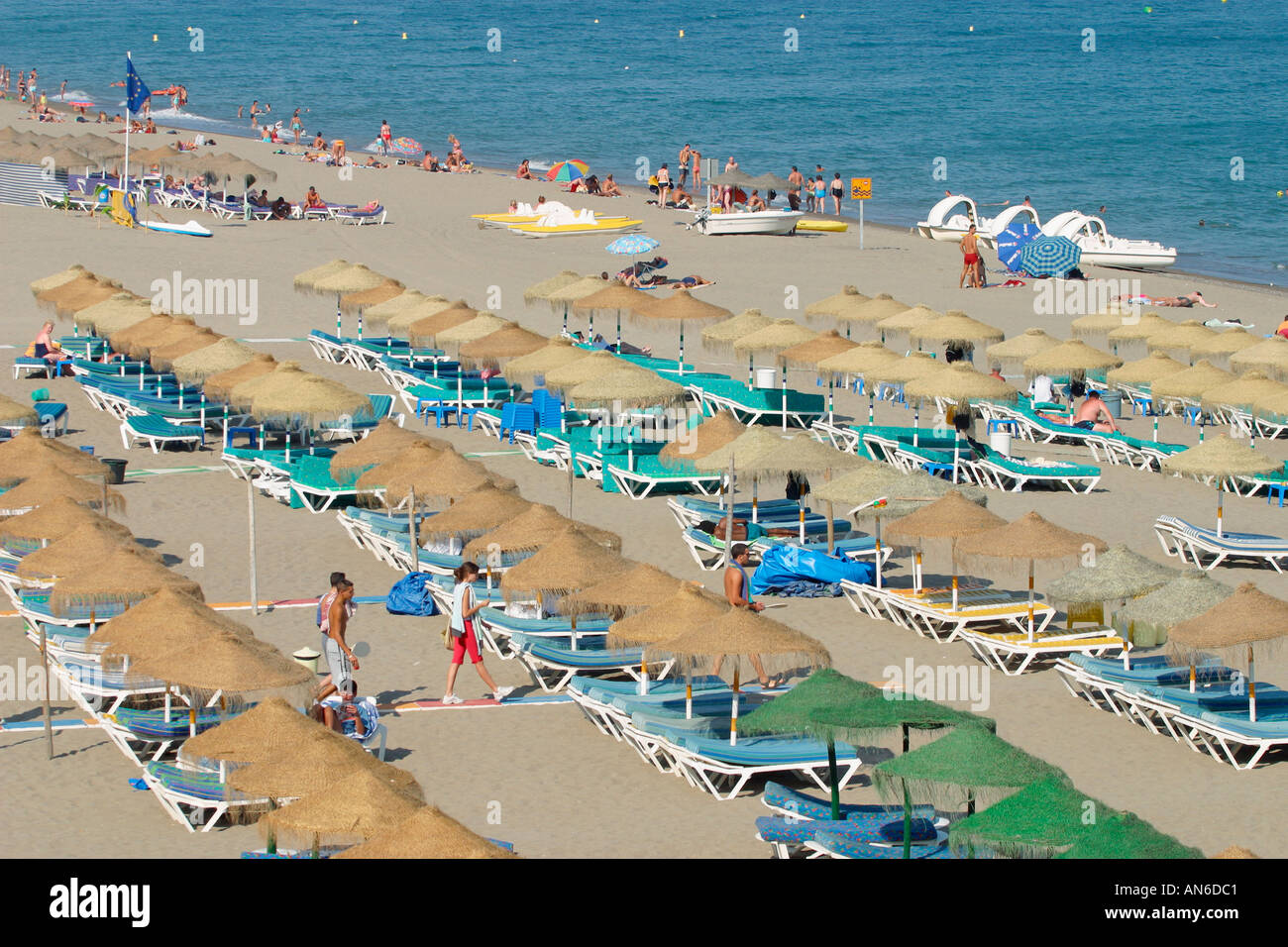 Torremolinos Costa del Sol Spain Bajondillo beach Stock Photo - Alamy