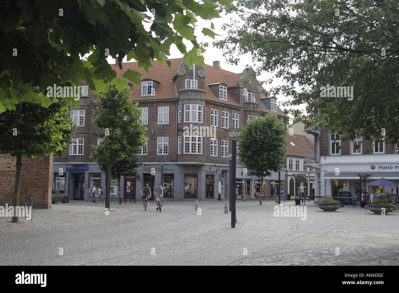 Central square of Grenaa Jutland Denmark Stock Photo - Alamy