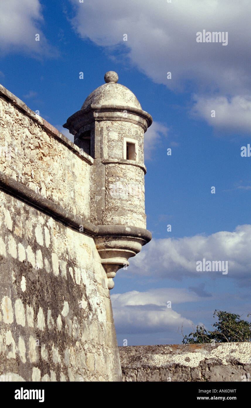 Guard box at the Fuerte San Jose el Alto, a restored Spanish colonial ...