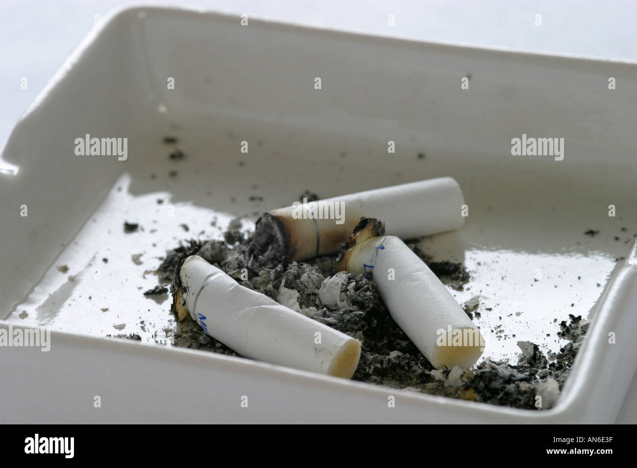 cigarettes extinguished white ash tray fag ash smoking ban anti smoking ...