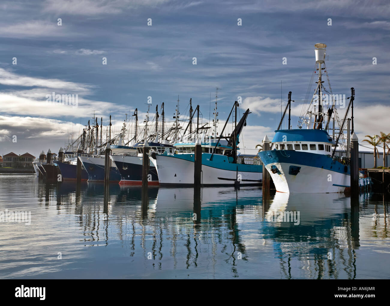 Fishing boats moored at the Port Lincoln marina, South Australia Stock ...