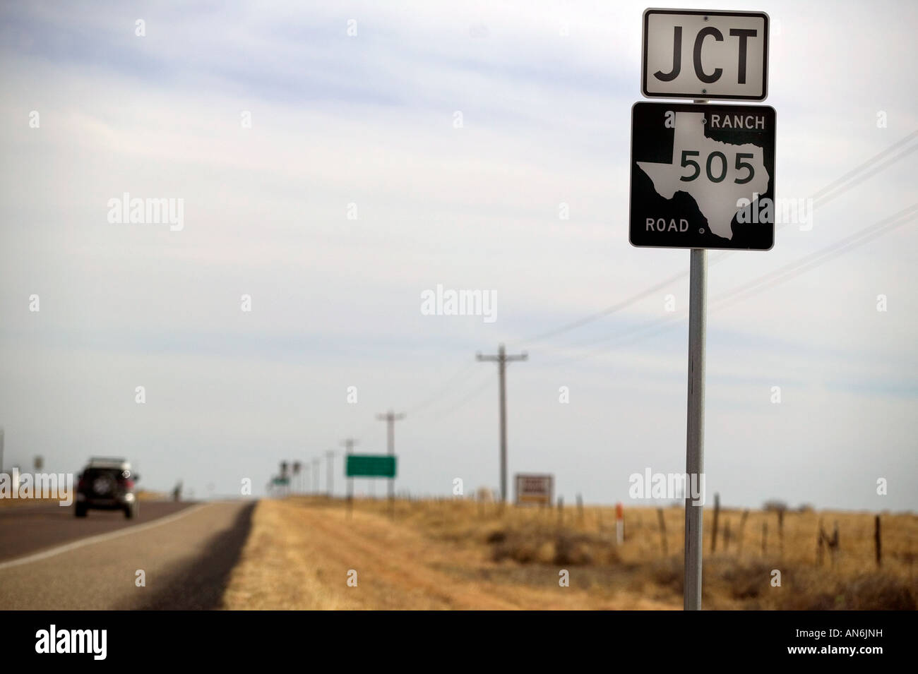 Ranch road sign on highway in Texas USA Stock Photo - Alamy
