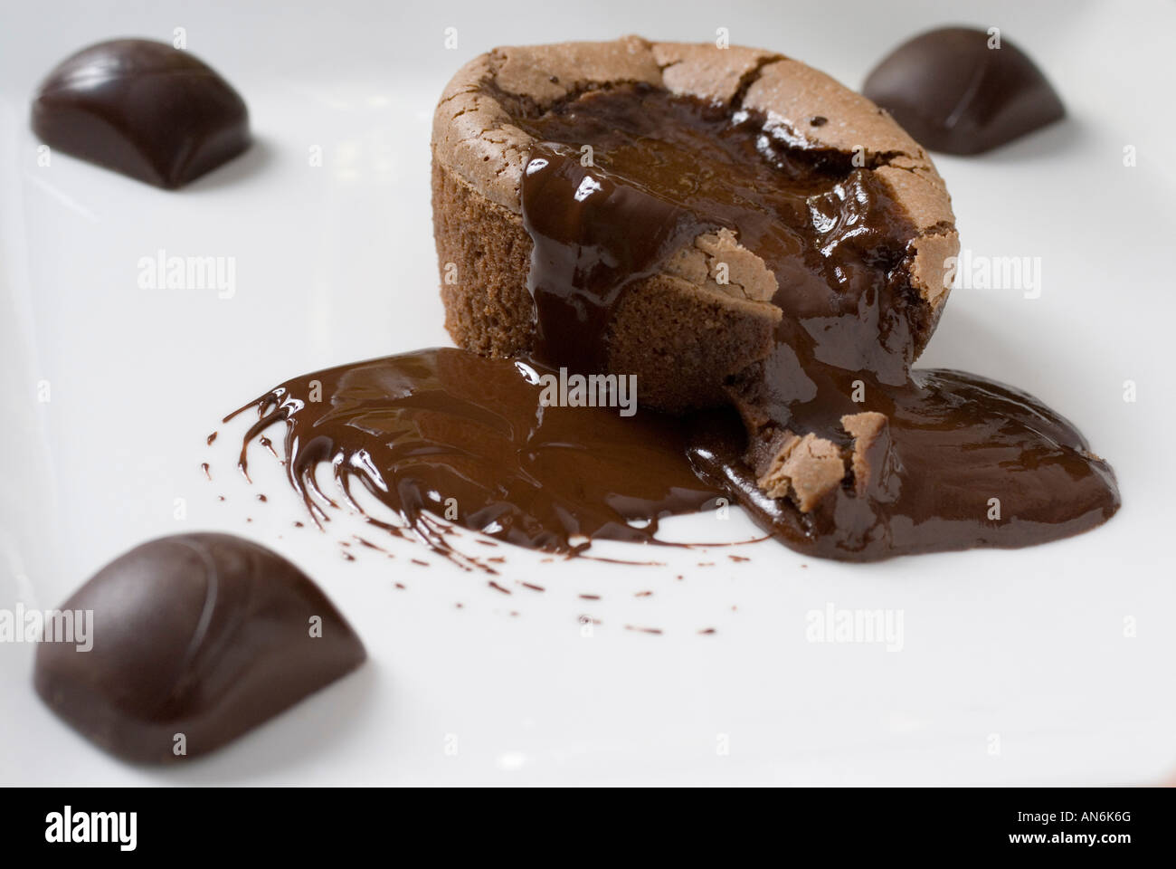 Volcano Chocolate cake Stock Photo - Alamy
