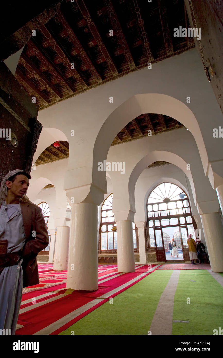 Interior of the Grand Mosque Sanaa Yemen Stock Photo - Alamy