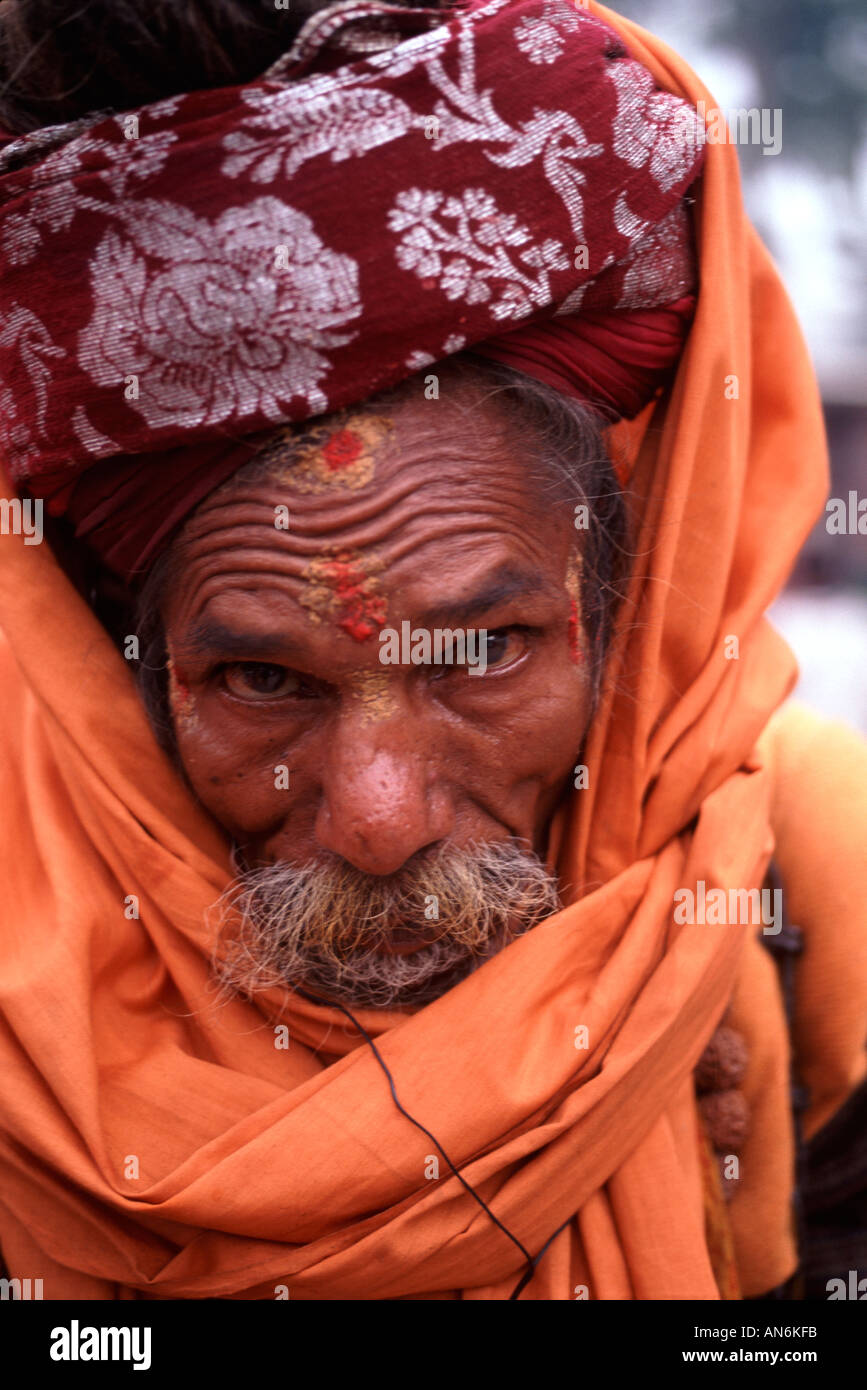 Holy man in Kathmandu Nepal Stock Photo - Alamy