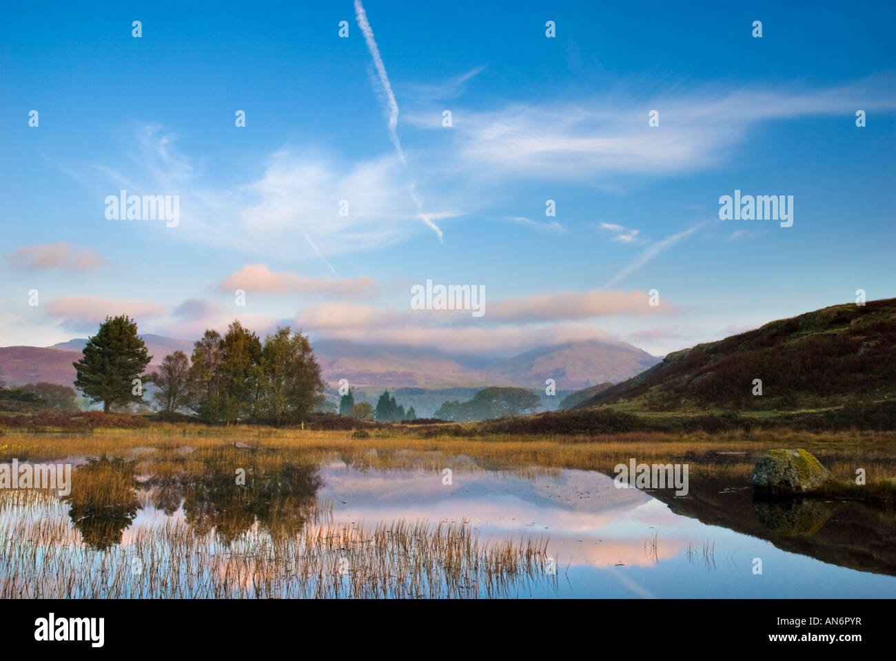 Autumnal colours in the English Lake District at Kelly Hall Tarn Torver ...