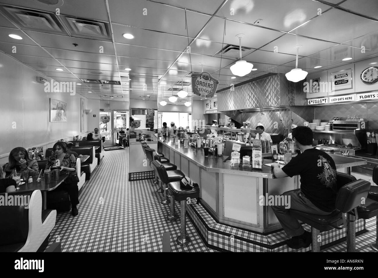 1950s Diner Black And White