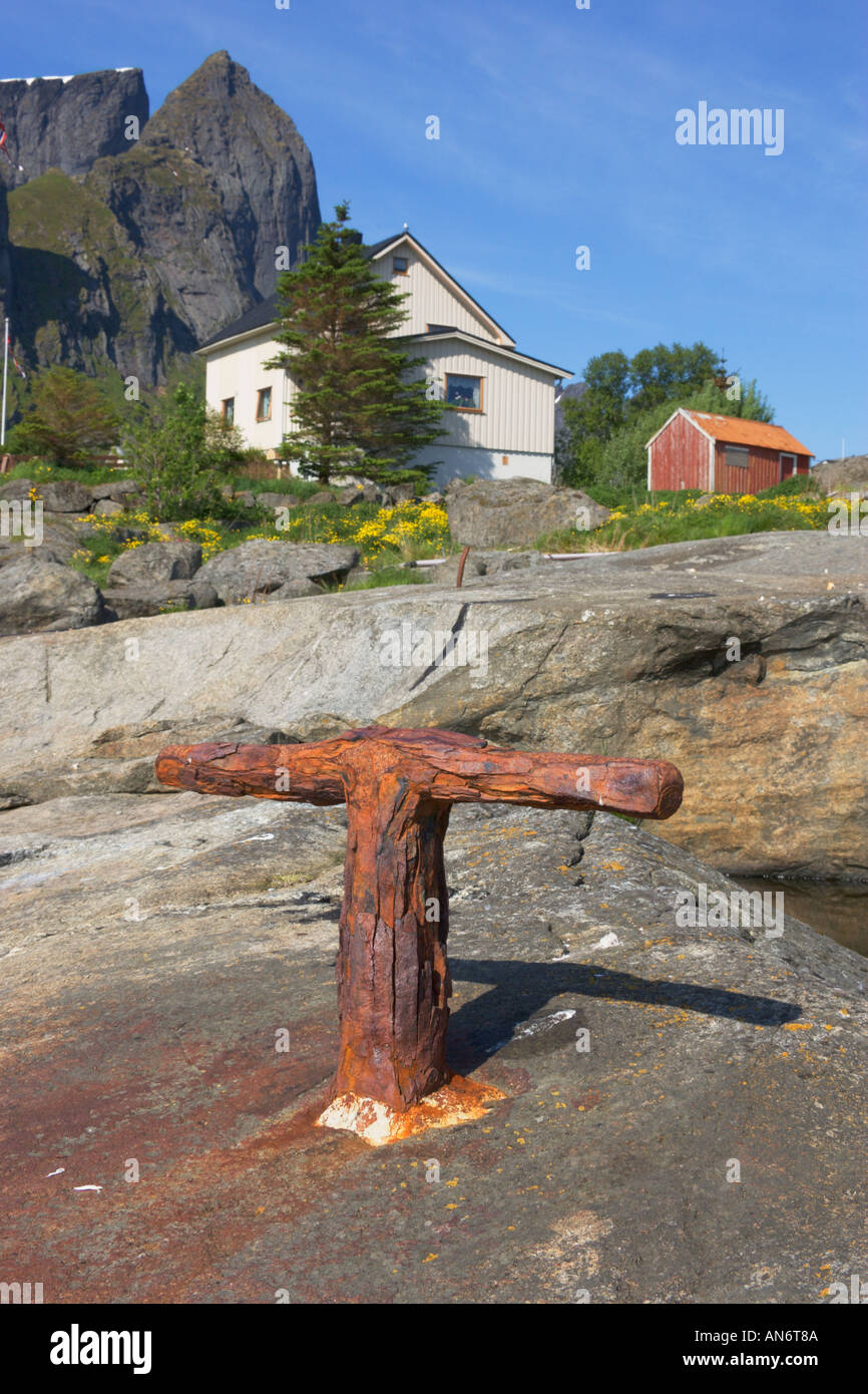 Old capstan Reine Lofoten Islands Stock Photo - Alamy