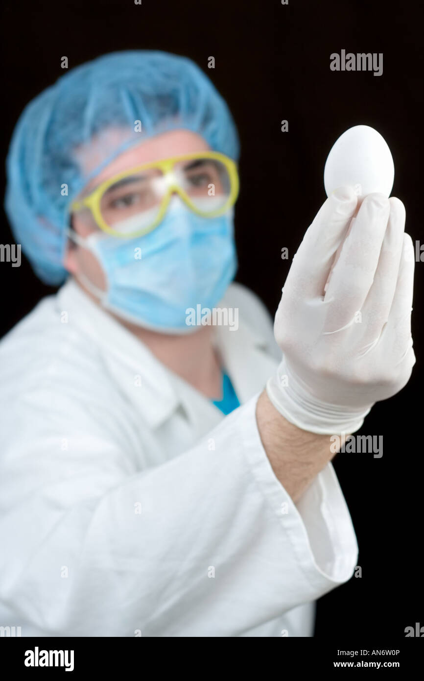 Scientist holding egg hi-res stock photography and images - Alamy