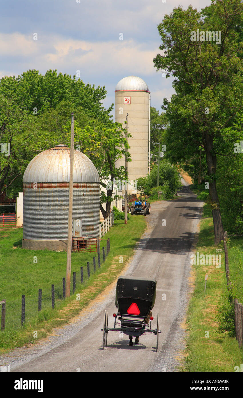 Mennonite Buggy in the Shenandoah Valley of Virginia, USA Stock Photo ...