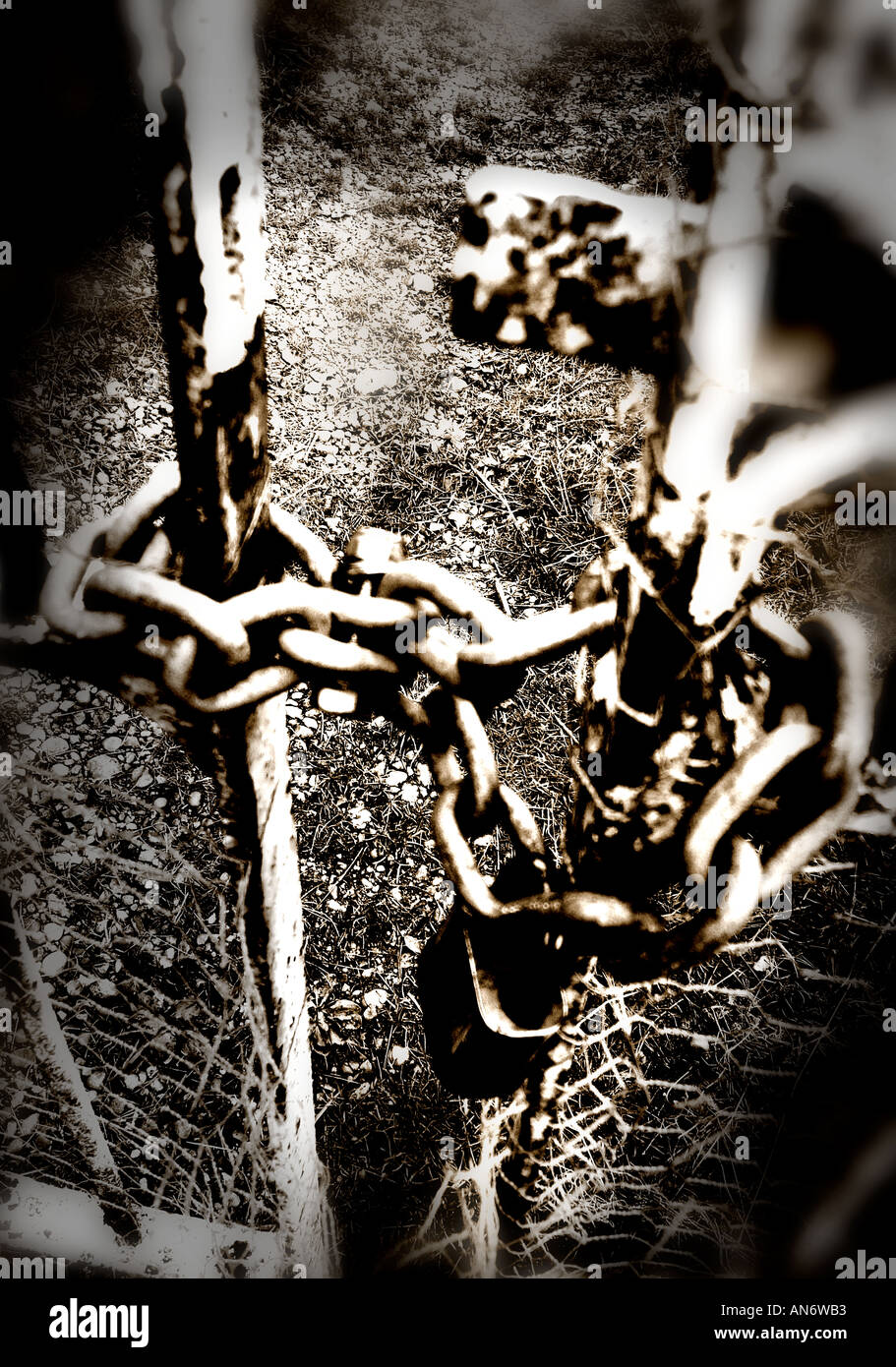 chain locking gates Stock Photo - Alamy