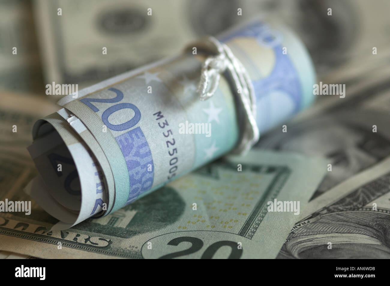 US dollars and euro notes Stock Photo - Alamy