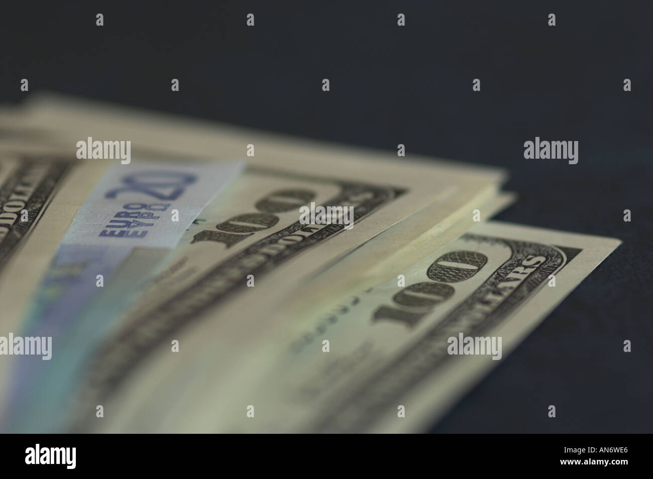 pile of US dollar notes, euros Stock Photo - Alamy