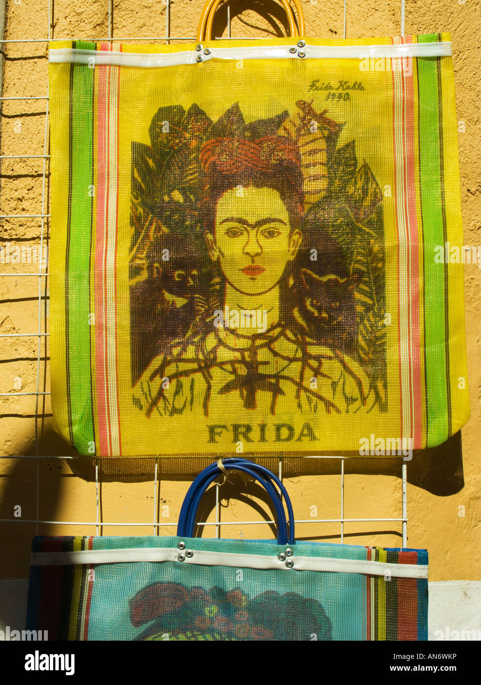 MEXICO Guanajuato Carry bag with face of Frida Kahlo Mexican female ...