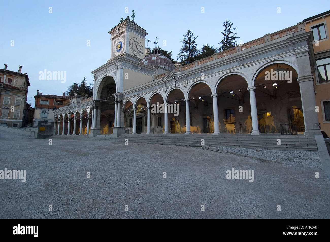 the Loggia of San Giovanni in Liberty Square in Udine Stock Photo - Alamy