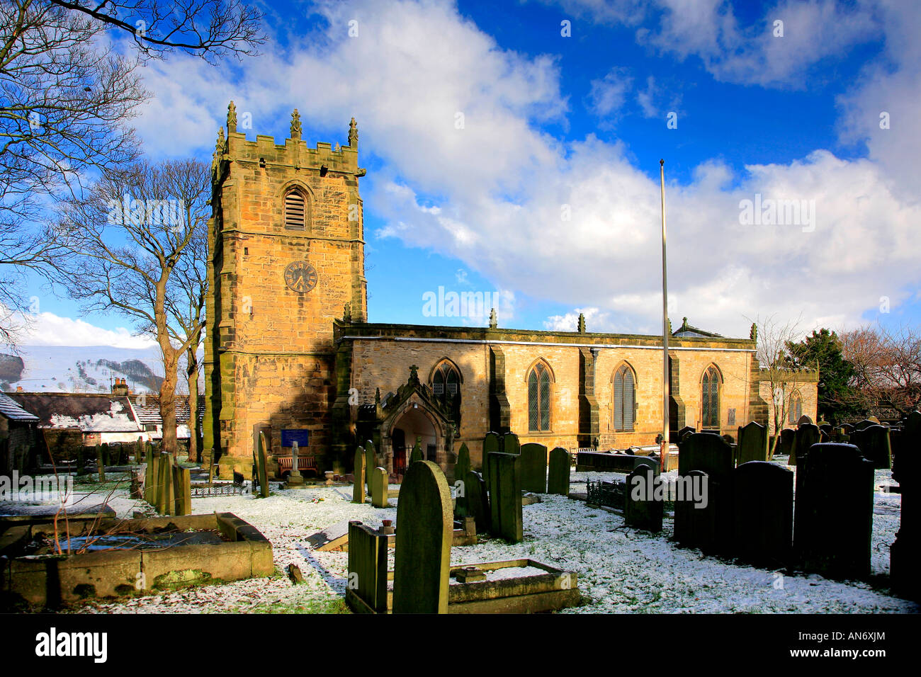 St Edmunds Church Castleton Hope valley Peak District National Park ...