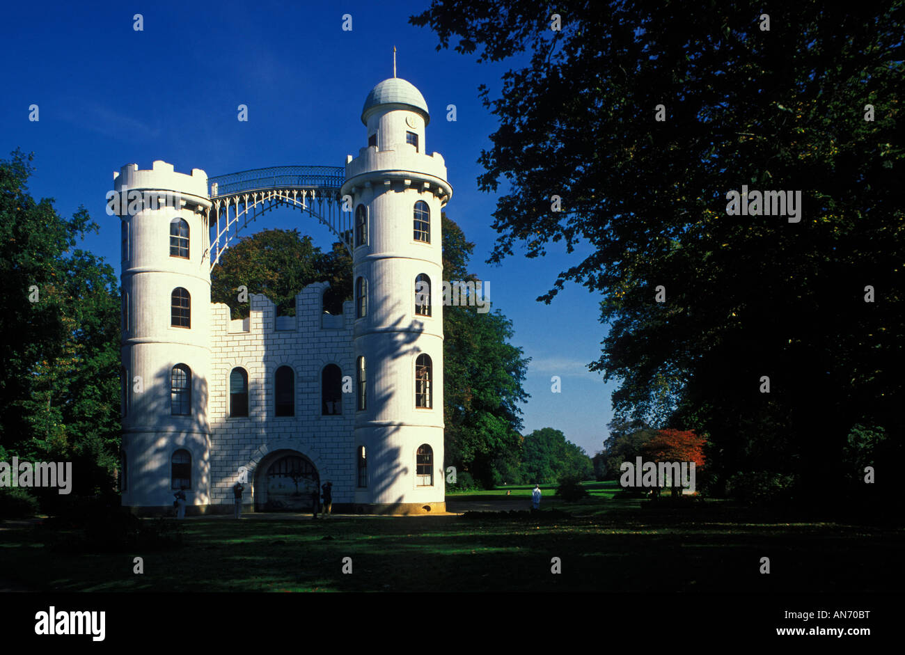 Berlin. Schloss auf der Pfaueninsel. Castle on Peacock Island. UNESCO ...