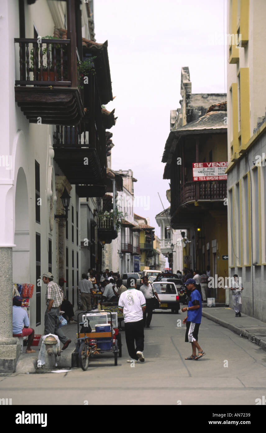 Streets of Cartagena Stock Photo - Alamy