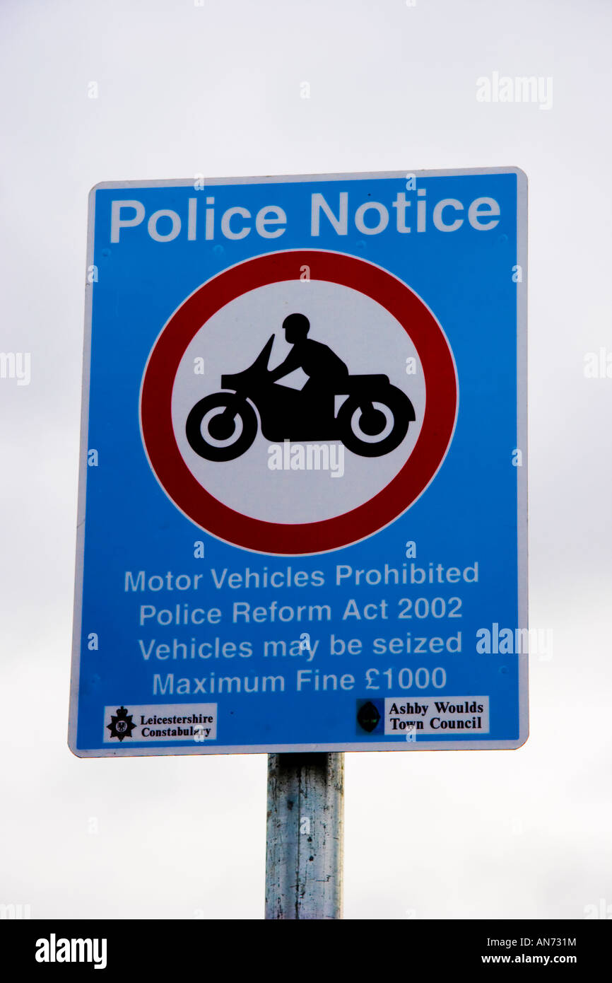 Police Notice warning sign, United Kingdom Stock Photo - Alamy