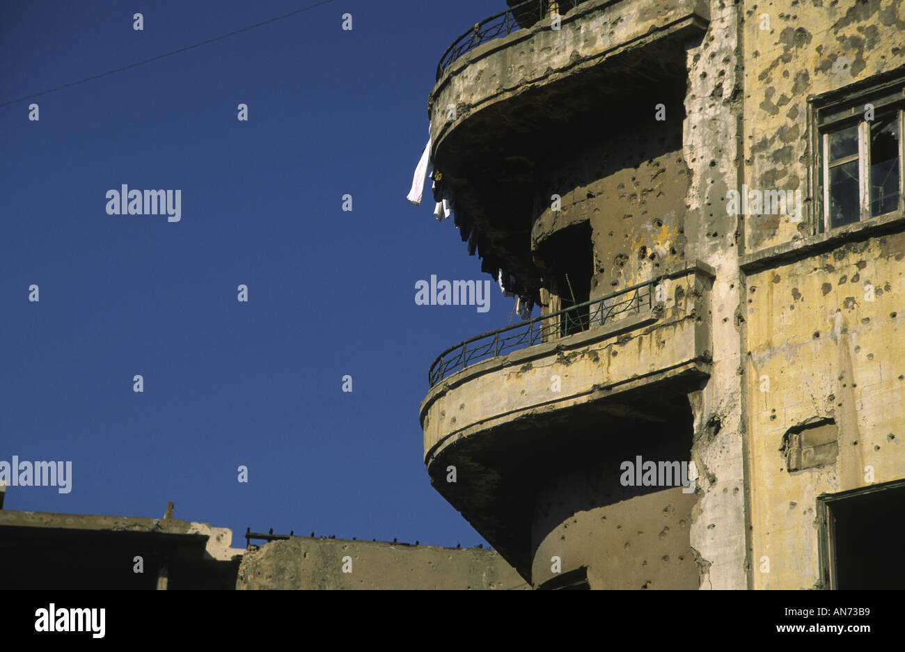 War ravaged buildings in Beirut Stock Photo - Alamy