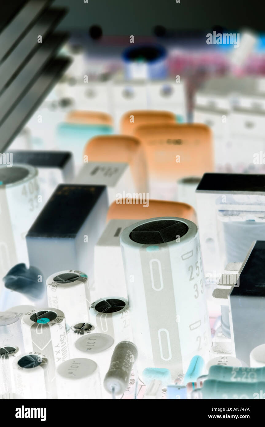 Electronic circuit board and components Stock Photo - Alamy