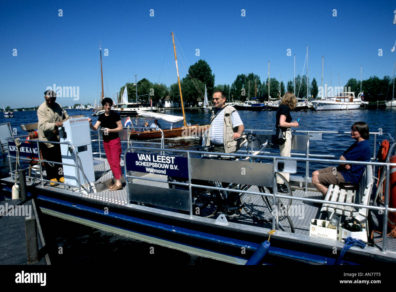 Ferry the Kaag Leiden Warmond Netherlands Holland Stock Photo - Alamy