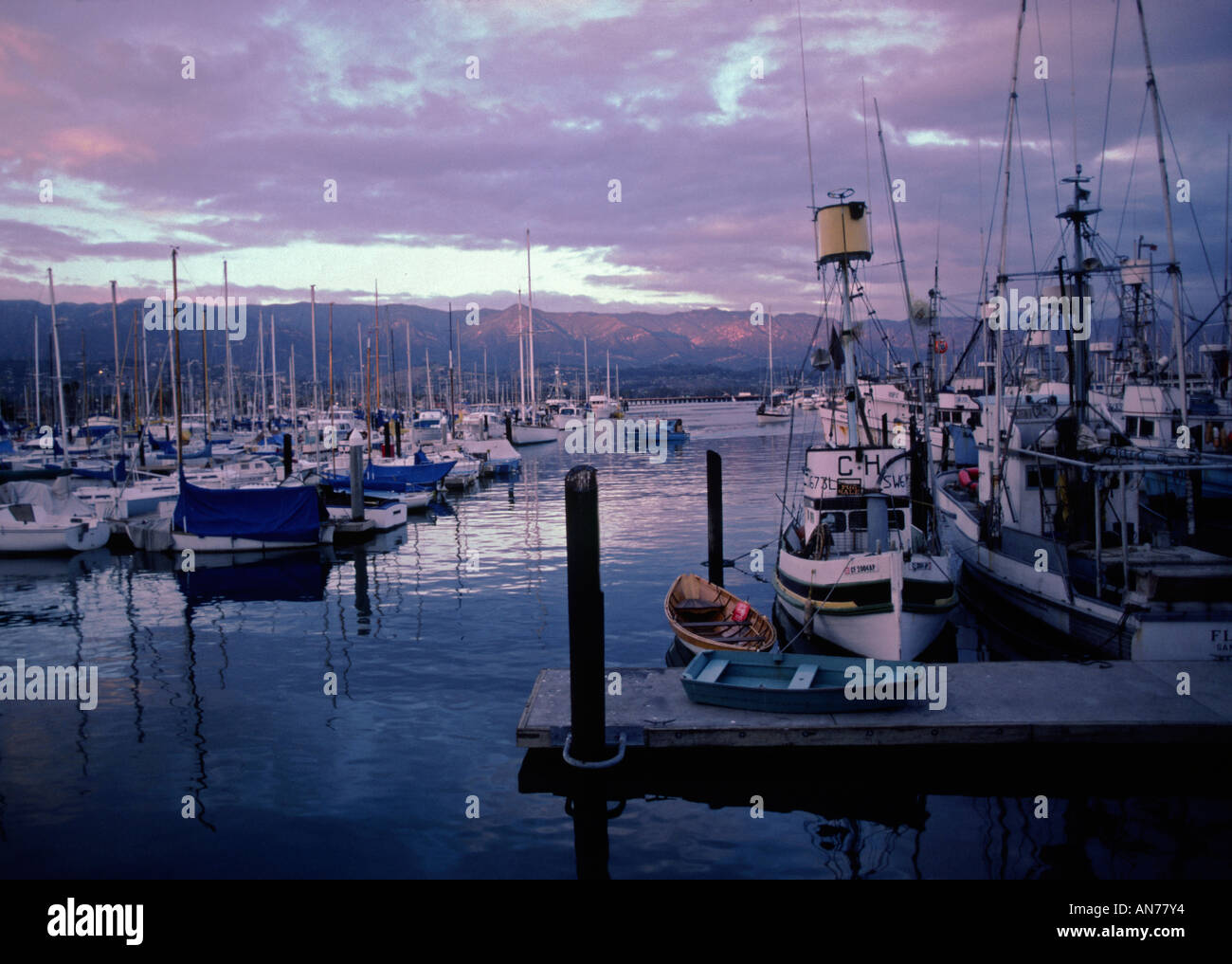 Santa barbara harbor with sail boat hi-res stock photography and images ...